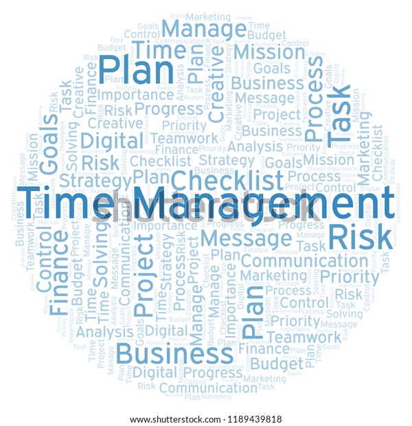 Time Management Word Cloud Made Text Stock Illustration 1189439818 ...