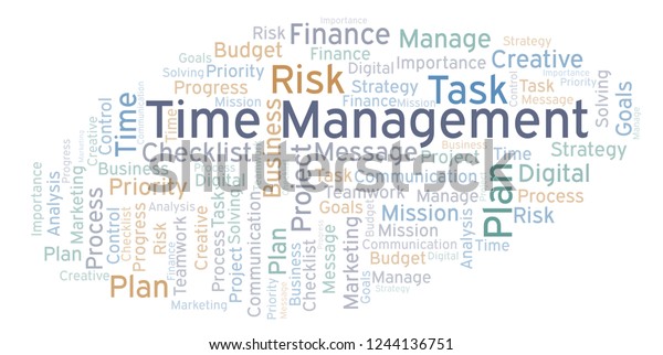 Time Management Word Cloud Made Text Stock Illustration 1244136751