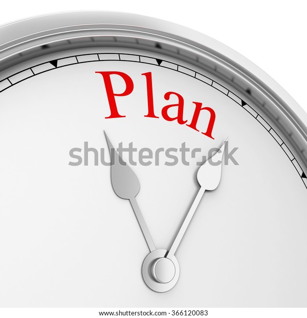 Time Plan 3d Illustration Isolated On Stock Illustration 366120083 ...