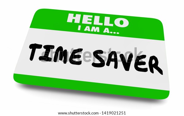 Time Saver Reduce Effort Saving Work Stock Illustration 1419021251