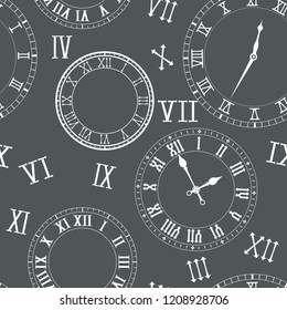 Time Background Clocks Illustration Raster Version Stock Illustration ...
