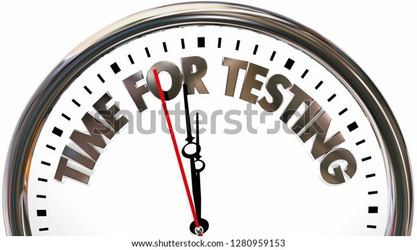 Time Testing Evaluation Exams Words 3d Stock Illustration 1280959153 ...
