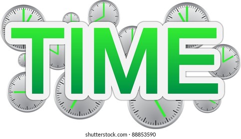 Time Text Banner Stock Illustration 88853590 | Shutterstock