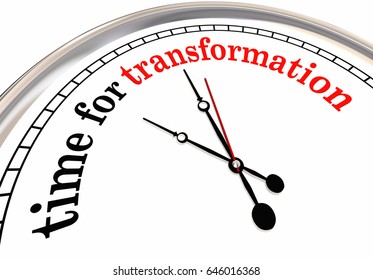 Time Transformation Evolution Change Clock 3d Stock Illustration ...