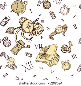 Timekeepers Seamless Texture Stock Illustration 75299524 | Shutterstock