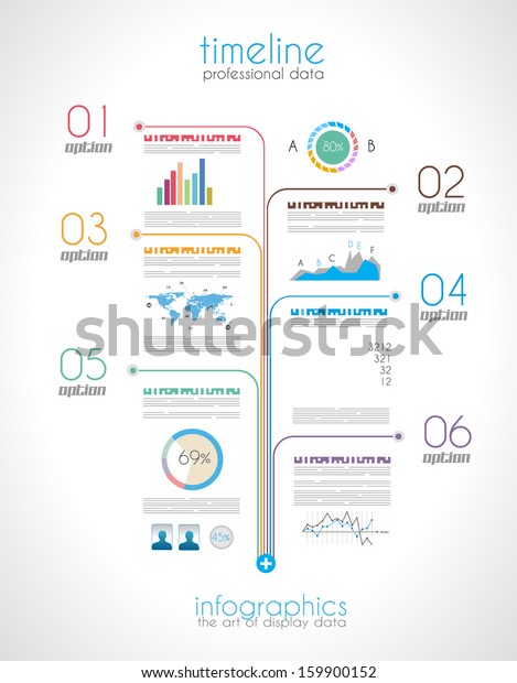 Timeline Display Your Data Order Infographic Stock Illustration ...