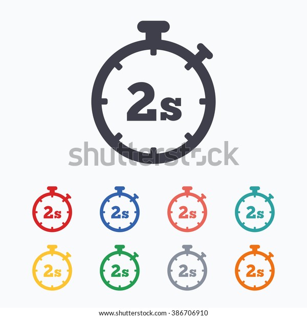 Timer 2 Seconds Sign Icon Stopwatch Stock Illustration 386706910 ...