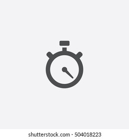 Timer Icon Isolated White Background Stock Illustration 504018223 ...