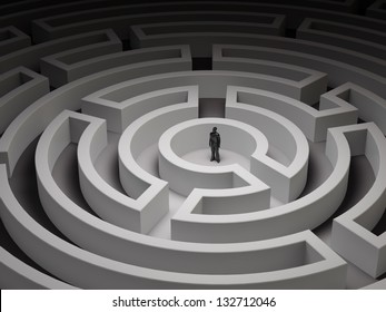 Tiny Man Endless Maze Stock Illustration 132712046 | Shutterstock