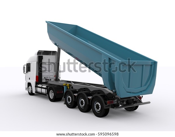 Tipper Lorry Isolated 3d Rendering Stok İllüstrasyon 595096598