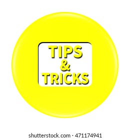 Tips Button Isolated On White Background Stock Illustration 471174941