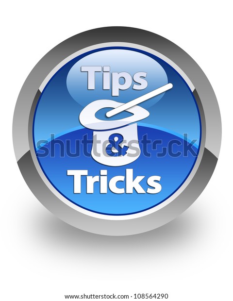 Tips Tricks Icon On Glossy Blue Stock Illustration 108564290 | Shutterstock