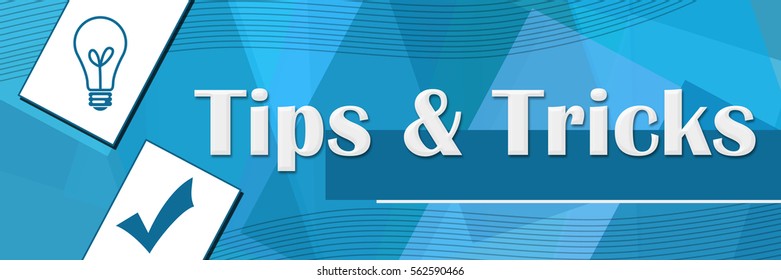 Tips Tricks Random Shapes Blue Background Stock Illustration 562590466 ...