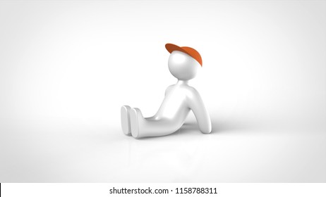 Tired Man 3d Rendering Stock Illustration 1158788311 | Shutterstock