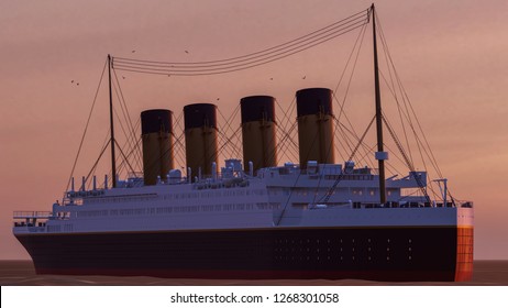 Titanic Computer Generated 3d Render Stock Illustration 1268301058 ...