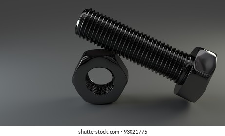 Titanium Coated Nut Bolt Stock Illustration 93021775 | Shutterstock