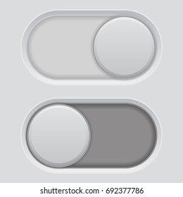 Toggle Switch White Buttons Plastic Interface Stock Illustration ...