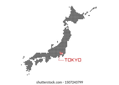 Tokyo Map Japan Japan Base Tokyo Stock Illustration 1507243796 ...
