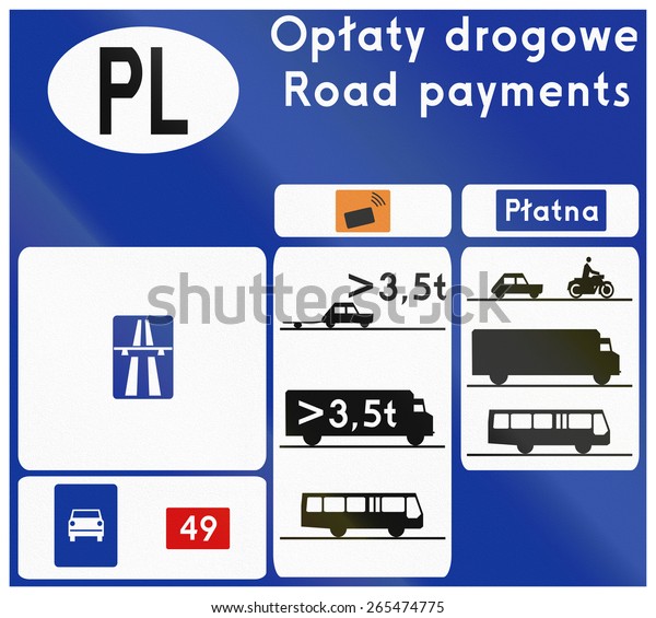 Toll Information Panel Panel Stock Illustration 265474775 | Shutterstock