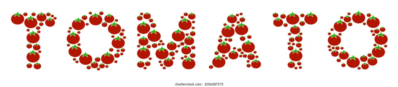 Tomato Word Composition Tomato Raster Tomato Stock Illustration ...