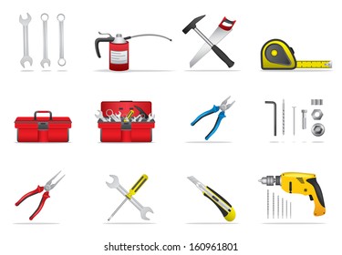 Tools Icons Set Stock Vector (Royalty Free) 160961999 | Shutterstock