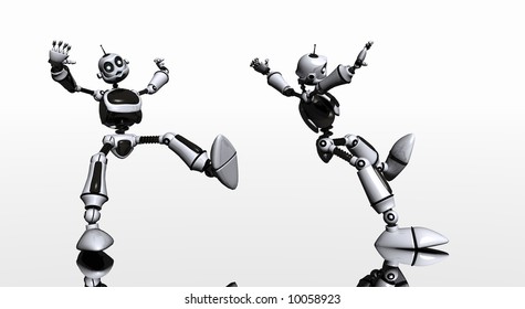 Juxtaposition Irony Skeleton Past Versus Robots Foto de stock 548646 ...