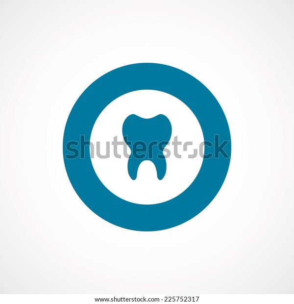 Tooth Bold Blue Border Circle Icon Stock Illustration 225752317 ...