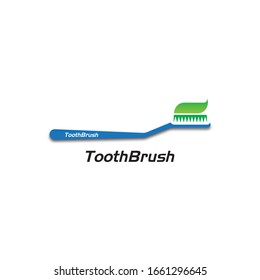Tooth Brush Logo Design Template Stock Illustration 1661296645