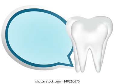 Tooth Design Element Message Window Bitmap Stock Illustration 151270442
