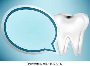 Tooth Design Element Message Window Bitmap Stock Illustration 151270442