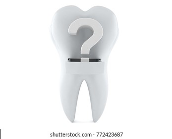 Tooth Question Mark Isolated On White Stock Illustration 772423687 ...