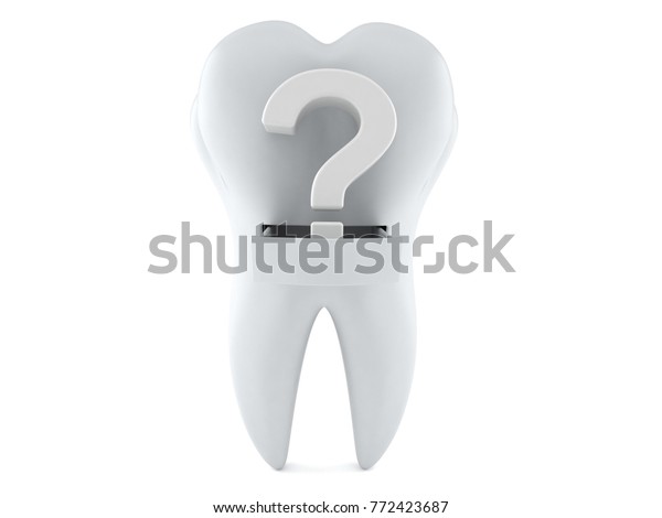 Tooth Question Mark Isolated On White 스톡 일러스트 772423687 | Shutterstock