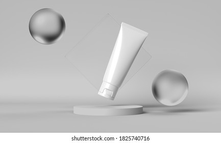 Toothpaste Packet Mockup 3d Render Product Stock Illustration ...