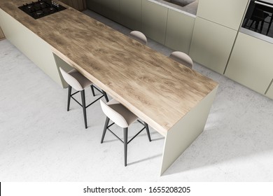 Top View Bar Stools Built Cooker Stock Illustration 1655208205