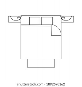 Top View Bed Stock Illustration 1892698162 | Shutterstock