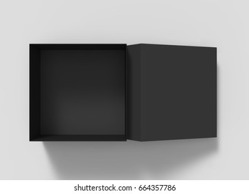 Top View Black 3d Rendering Blank Stock Illustration 664357786 ...