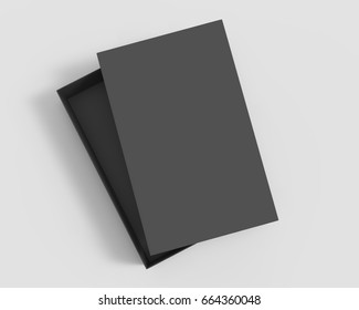 Top View Black 3d Rendering Blank Stock Illustration 664360048 ...