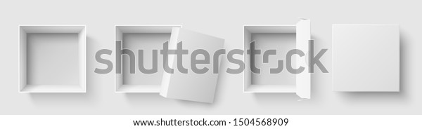 Top View Box Open Package Square Stock Illustration 1504568909 ...