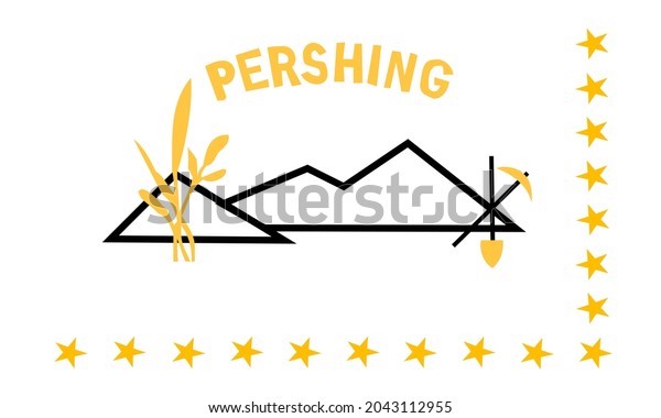 Top View County Pershing Nevada Flag Stock Illustration 2043112955 ...