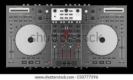 Top View Dj Mixer Controller Isolated Stock Illustration 150777596 ...