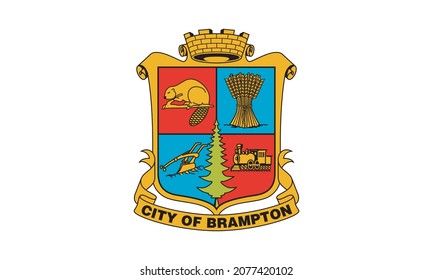 Top View Flag Brampton Canada Canadian Stock Illustration 2077420102 ...