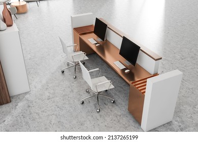 Top View Light Reception Room Interior Stock Illustration 2137265199 ...