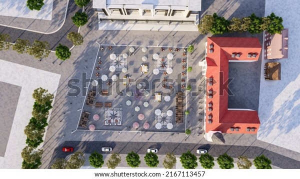 Top View Master Plan Illustration 3d: ilustrações stock 2167113457 ...