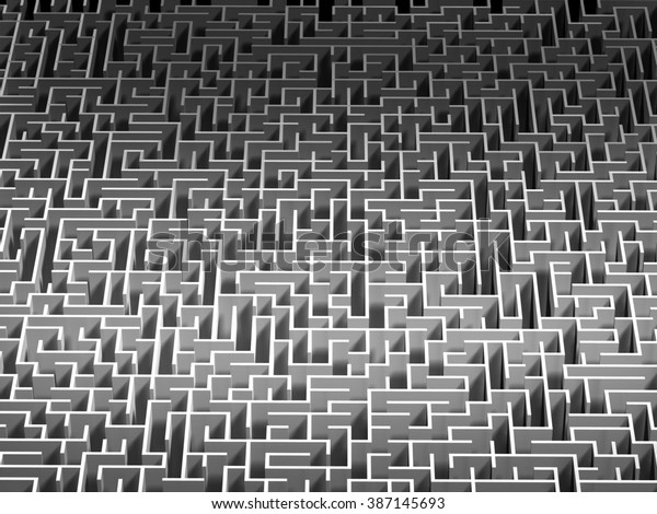 Top View Maze 3d Render Stock Illustration 387145693 | Shutterstock