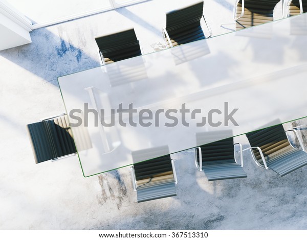 Top View Office Table White Modern Stock Illustration 367513310 ...
