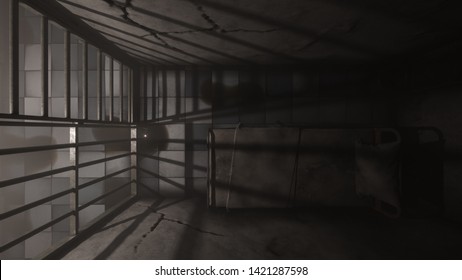 Top View Rendering Prison Cell Natural Stock Illustration 1421287598 ...