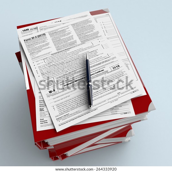 Top View Stack Office File Folders Stock Illustration 264333920 ...