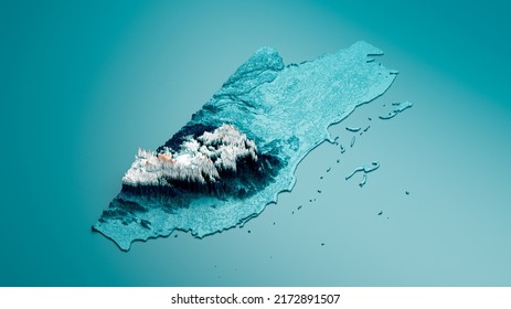 Topographic Belize Map Hypsometric Belize Elevation Stock Illustration ...