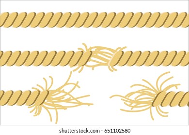 Torn Rope Stock Vector (Royalty Free) 503912932 | Shutterstock