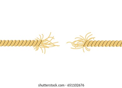 Torn Rope Stock Vector (Royalty Free) 187448723 | Shutterstock